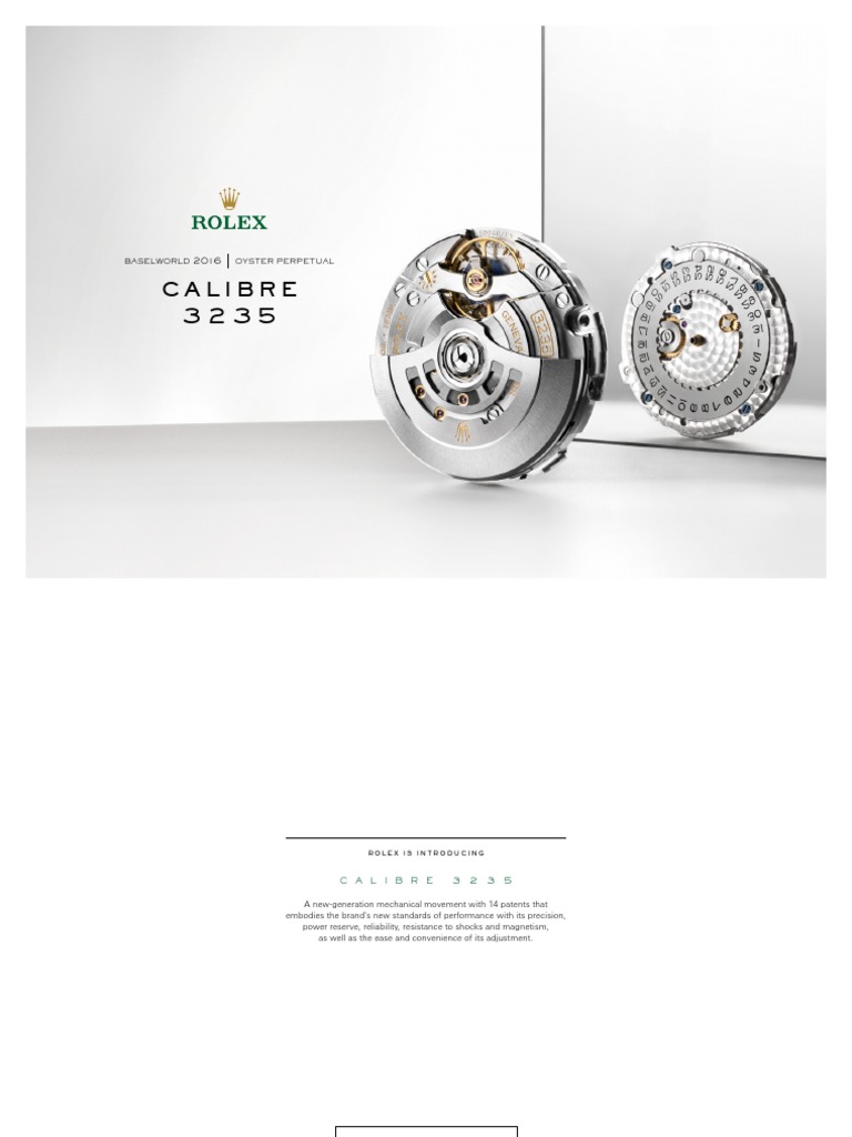 Calibre 3235 | PDF | Horology | Machines
