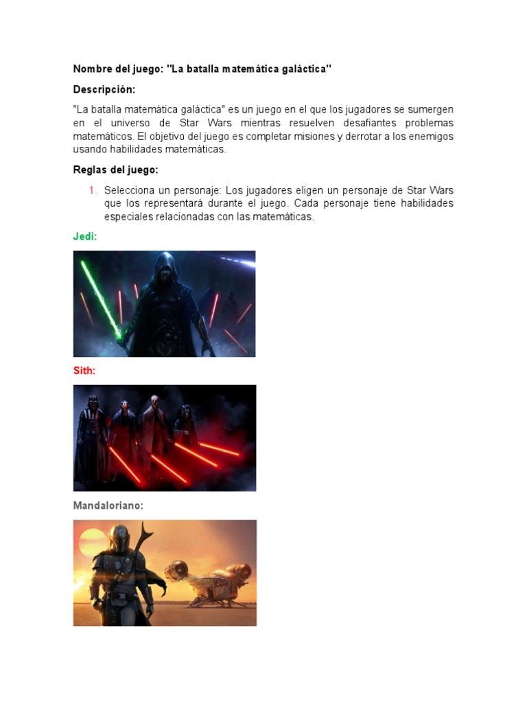 Star Wars Math | PDF | Darth Vader | Guerra de las Galaxias