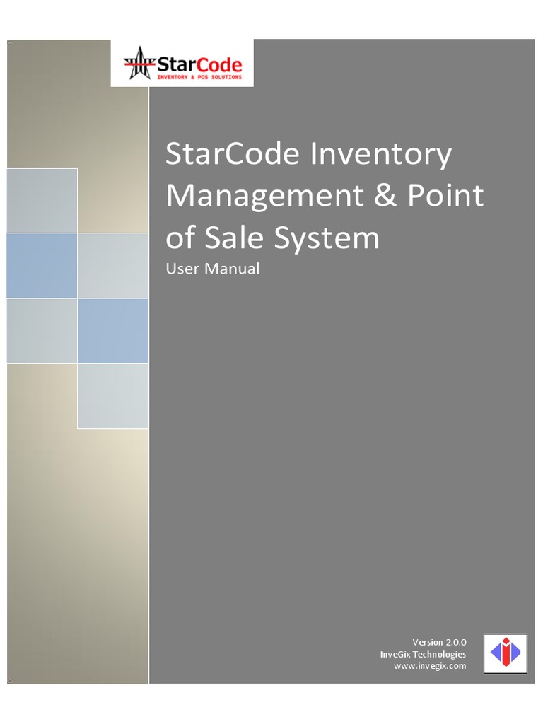 StarCode User Manual | PDF | Point Of Sale | Databases