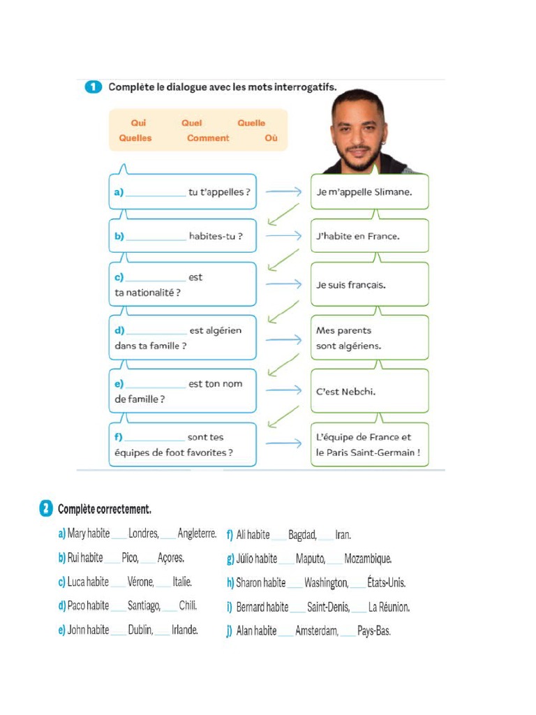 Les Mots Interrogatifs Et Les Prepositions - Devoir A La Maison | PDF