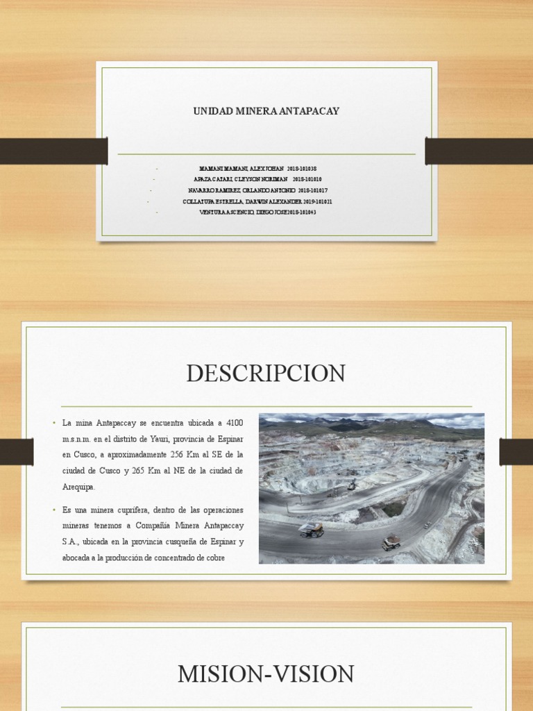 Unidad Minera Antapacay | PDF