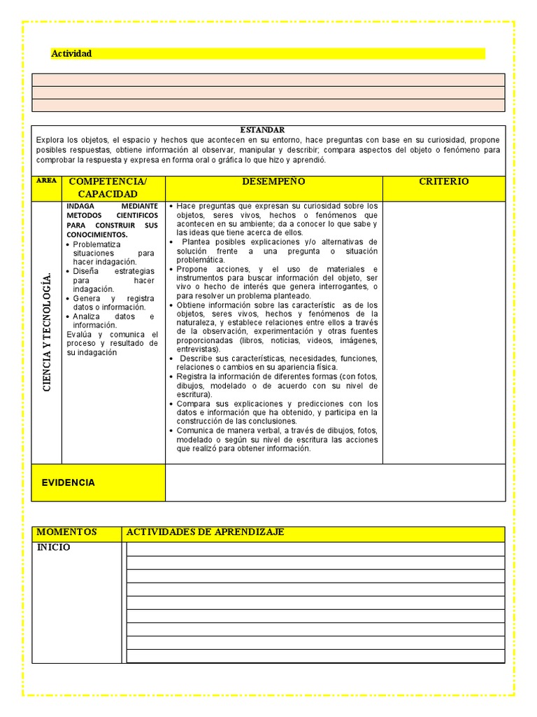 Formato INDAGA MEDIANTE MÉTODOS CIENTIFICOS PARA CONSTRUIR SUS ...