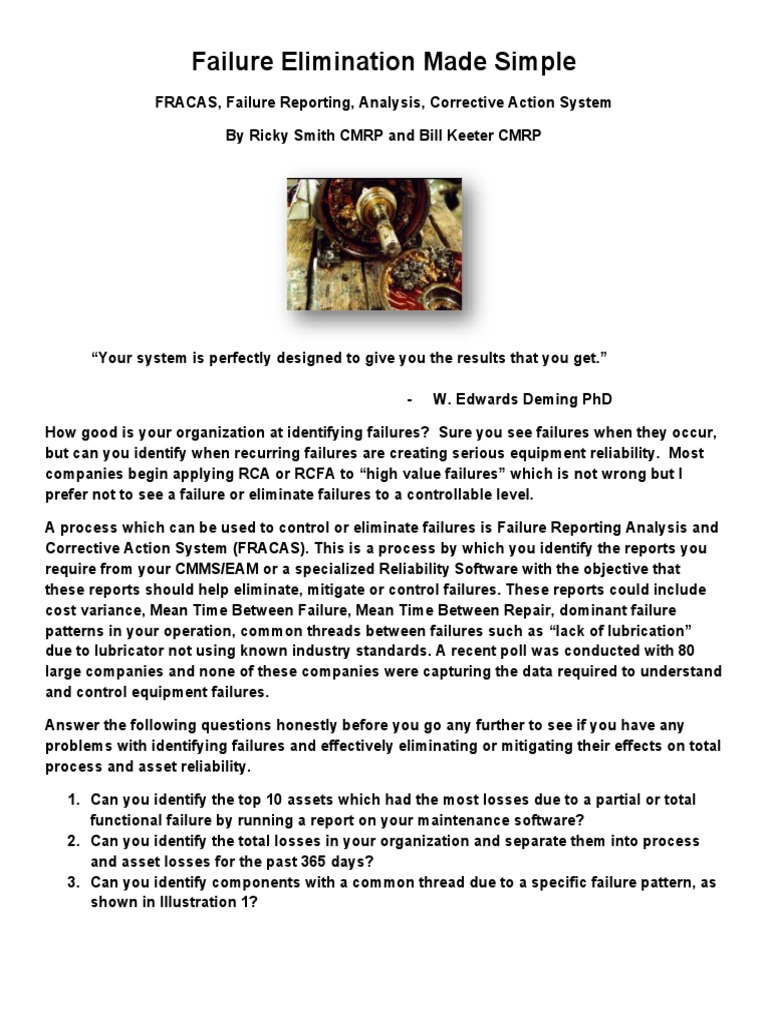 Failure Elimination Made Simple 1688417692 | PDF | Reliability ...