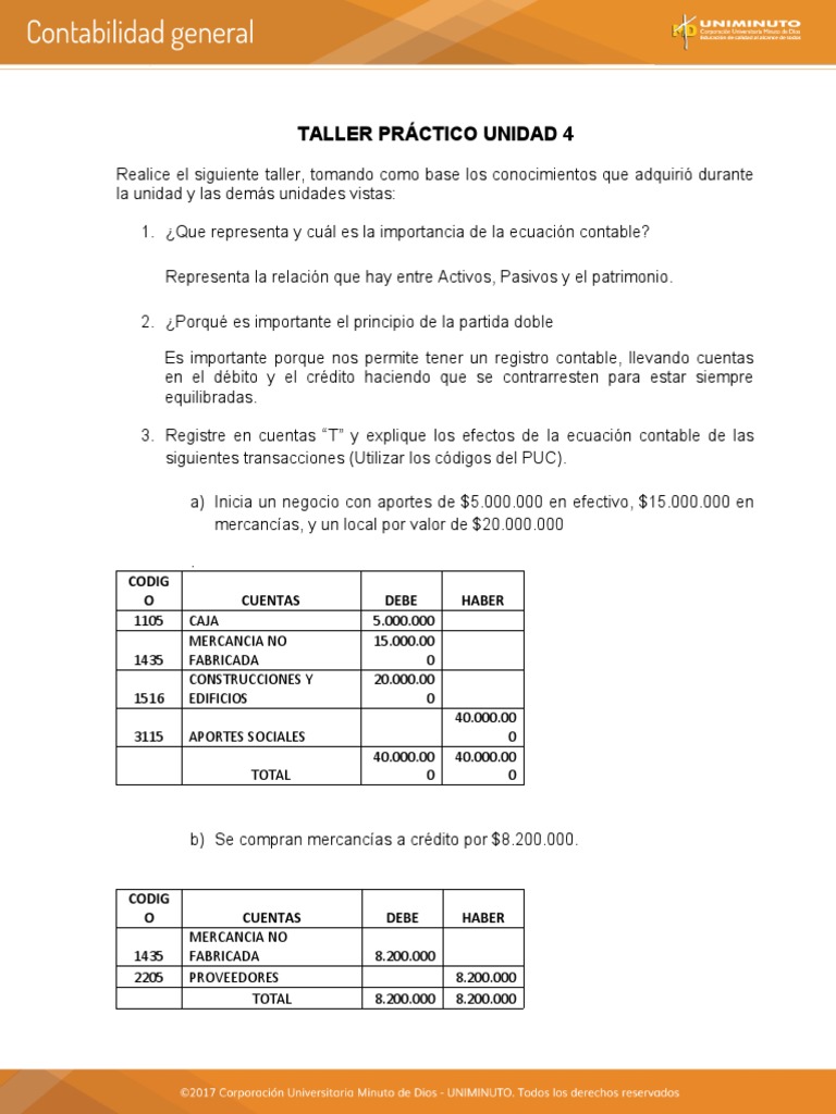 Cuentas T | PDF | Contabilidad | Bancos