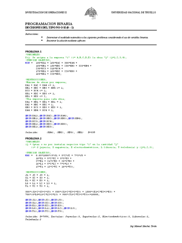 03a - Programacion Binaria (Solucionario) | PDF | Tecnología