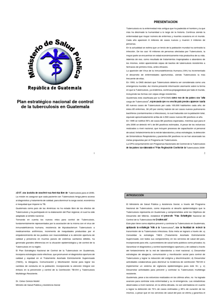Plan Estratégico de Tuberculosis. Guatemala.2x1 | PDF