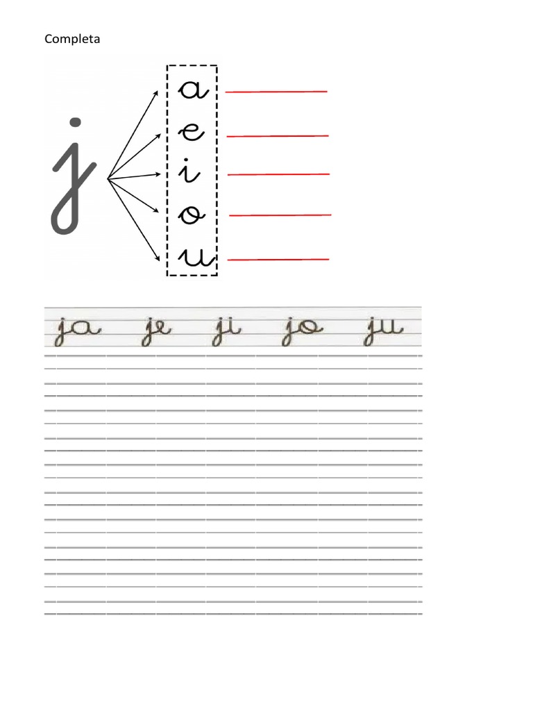 Silabas Ja Je Ji Jo Ju | PDF