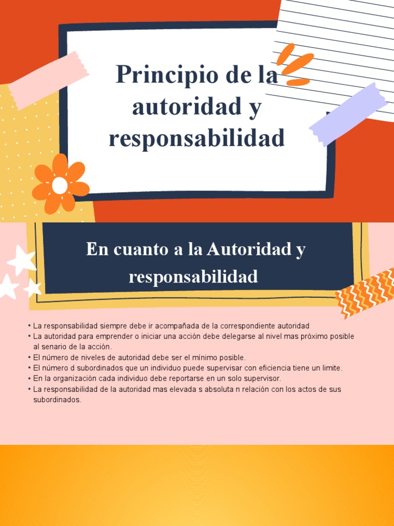 Principios de Autoridad y Responsabilidad | PDF