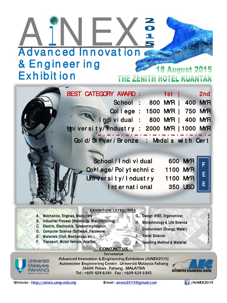 AiNEX 2015 Innovation Exhibition Details | PDF