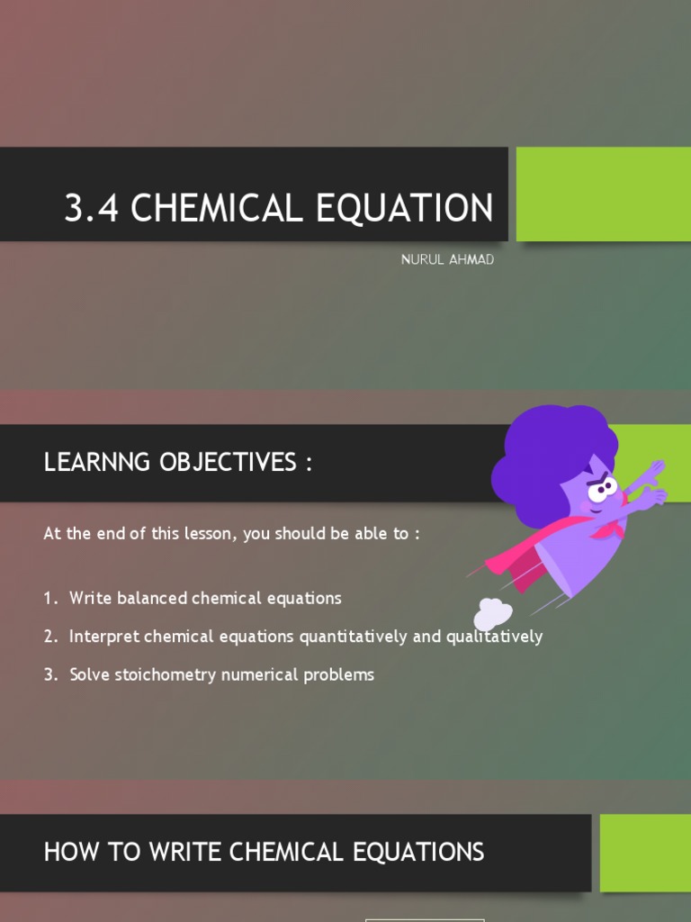 3.4 Chemical Equation: Nurul Ahmad | PDF