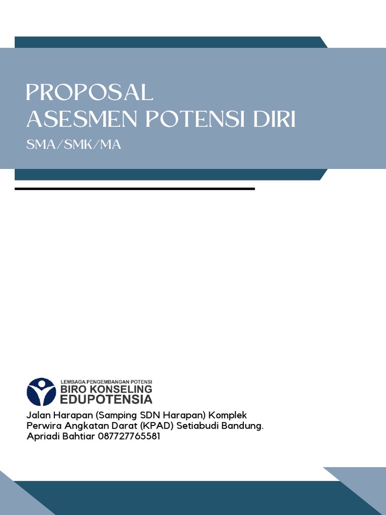 Proposal Asesmen Potensi Diri | PDF