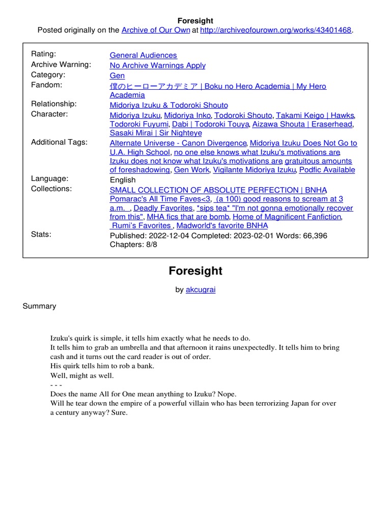 Foresight | PDF Foresight | PDF