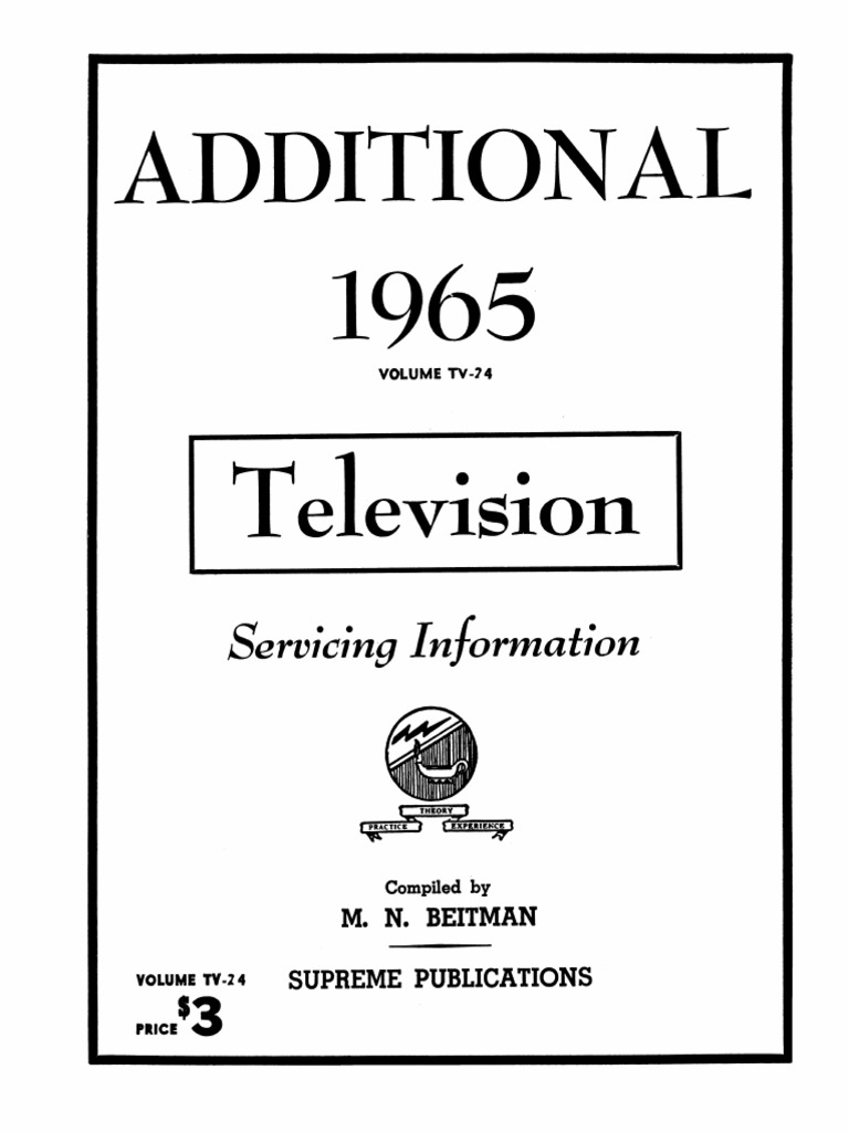 Beitman 1965 TV Additional | PDF