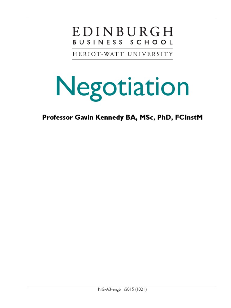 Negotiation Book | PDF