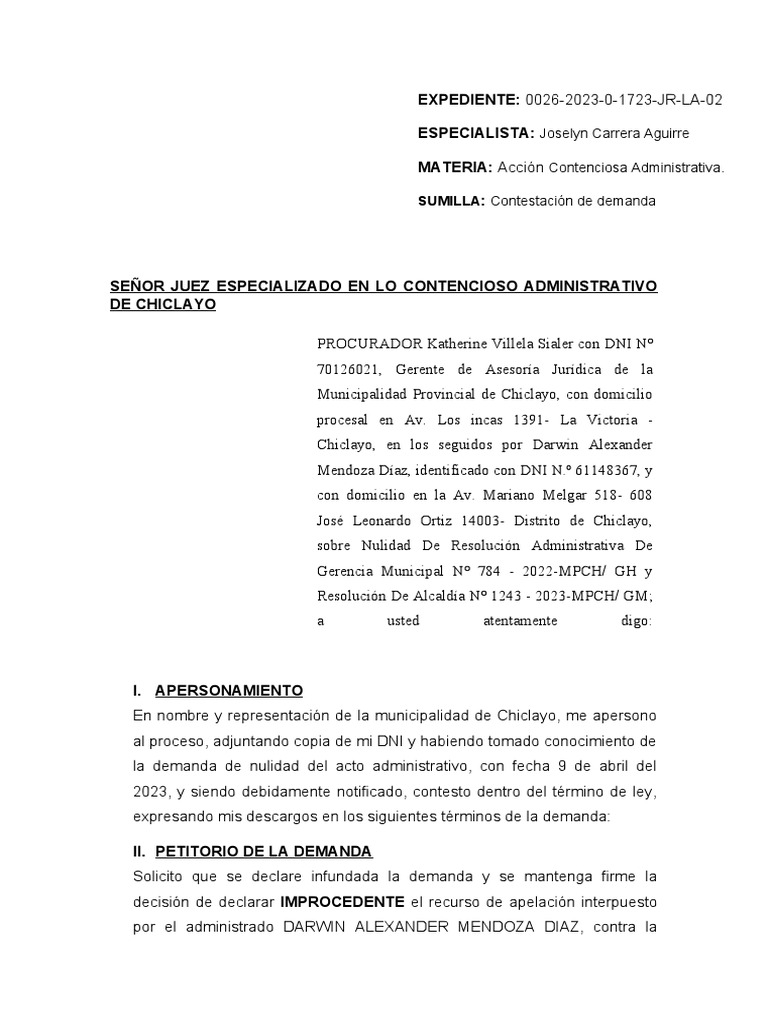 Avance Final - Contencioso | PDF | Ley administrativa | Demanda judicial
