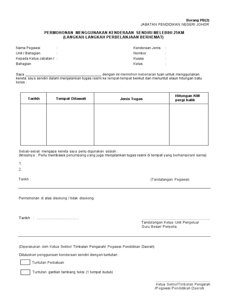 Borang Pb2 Master | PDF