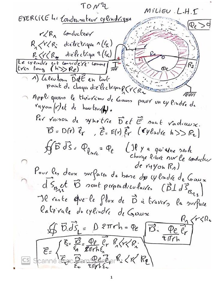 Correction Exercice 4 - TD2-Milieux Diélectriques | PDF