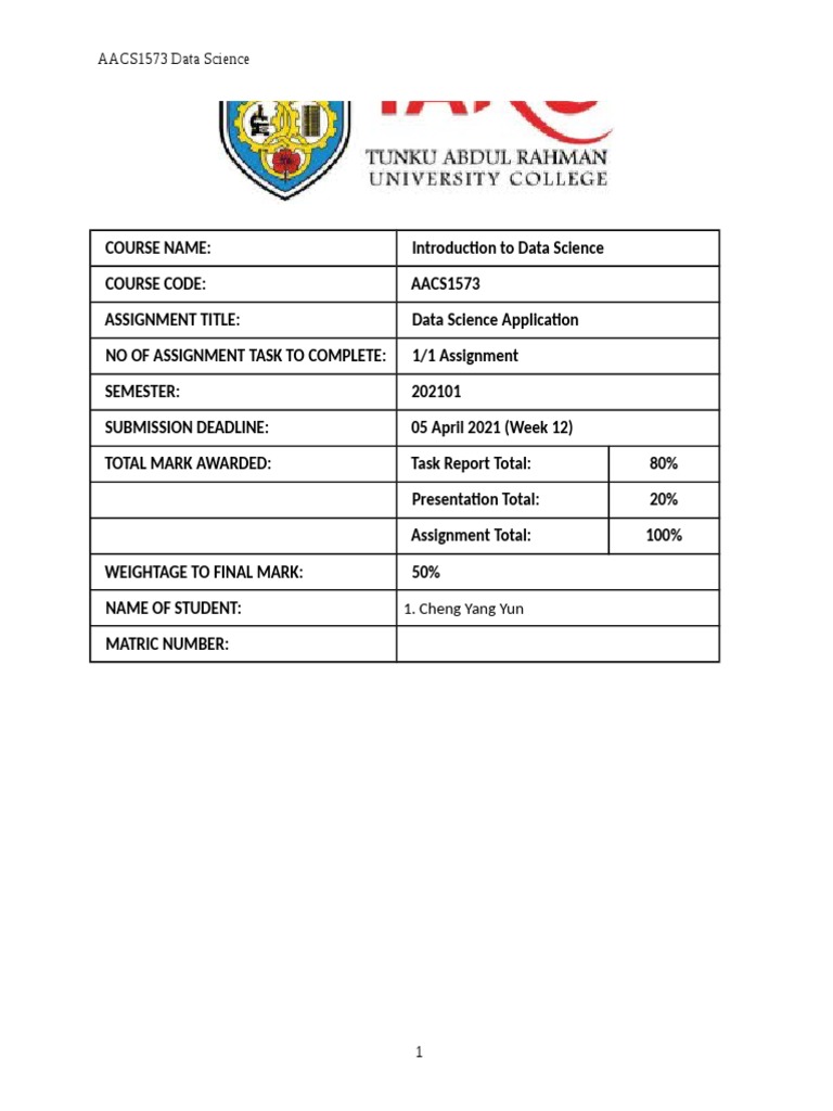 Data Science Assignment | PDF | Machine Learning | Analytics Data Science Assignment | PDF | Machine Learning | Analytics