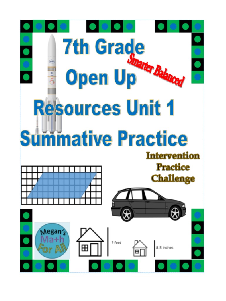 7th Grade Open Up Unit 1 Summative Practice Digitally Interactive PDF | PDF