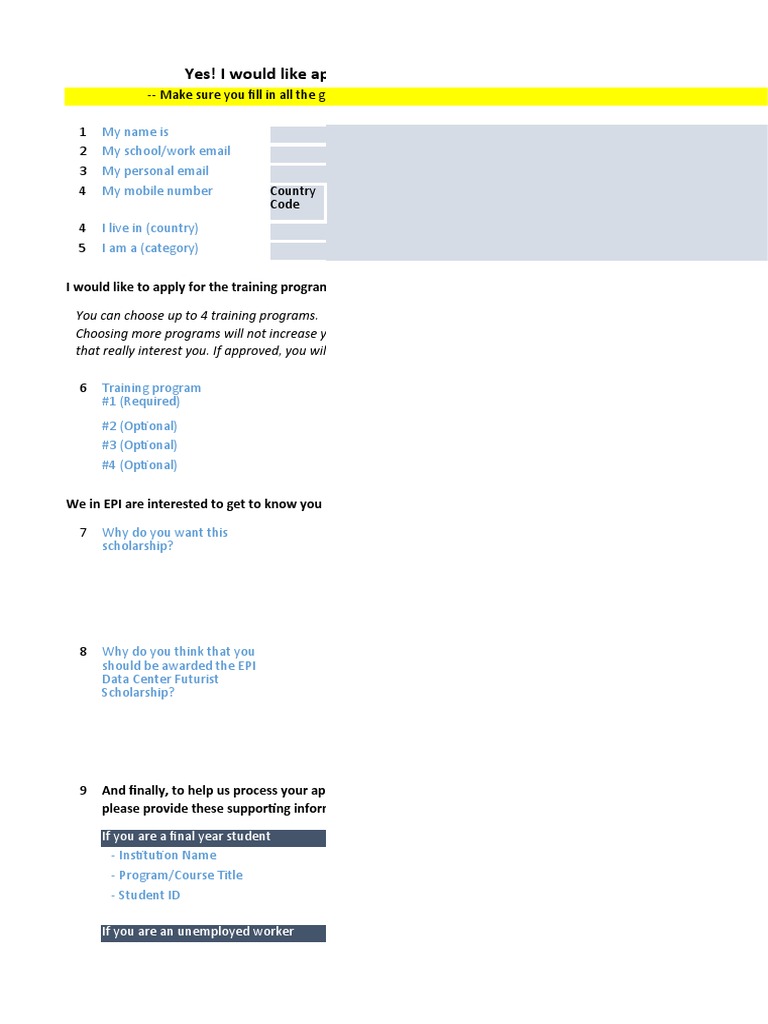 Application Form Individual | PDF
