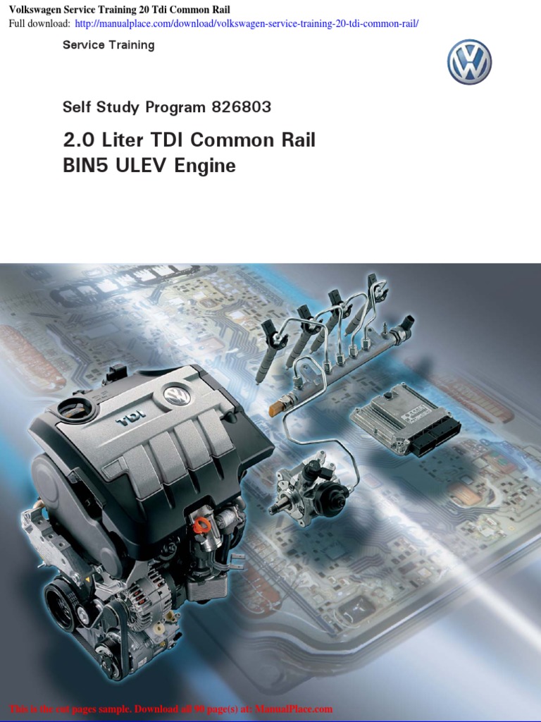 Volkswagen Service Training 20 Tdi Common Rail | PDF