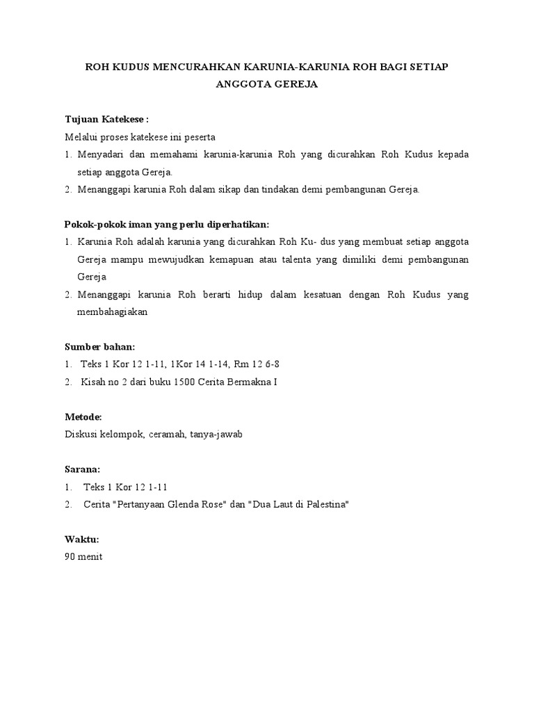 Bahan Katekese Sakramen Krisma | PDF