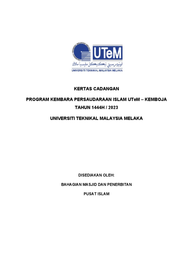Program Kembara Islam UTeM-Kemboja | PDF