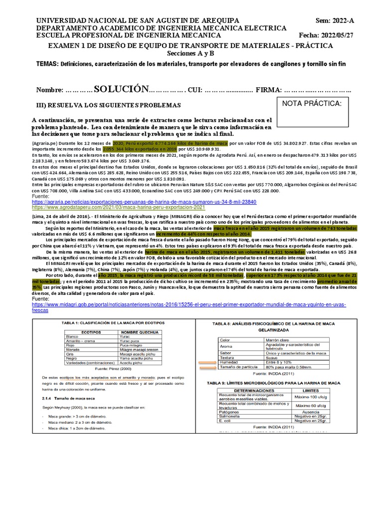 Solución EX 1 DETM SECCIONES A y B 2022 A PRACTICA | PDF