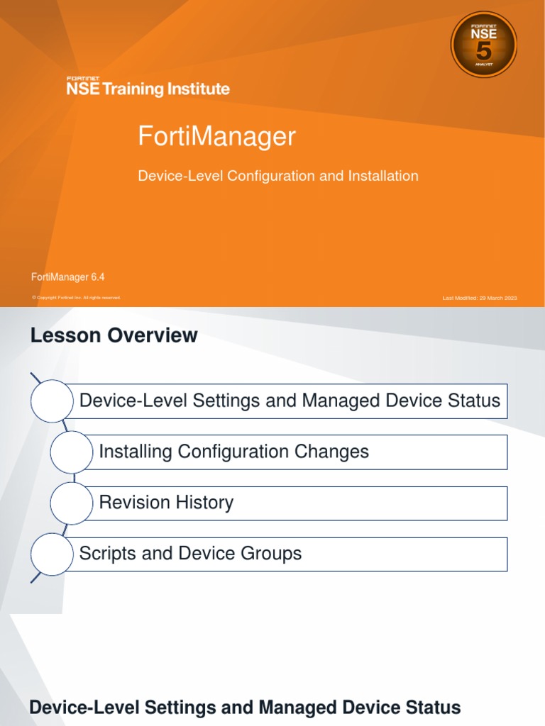 FortiManager - 04 - Device Config and Installation | PDF | Command Line Interface | Scripting ...