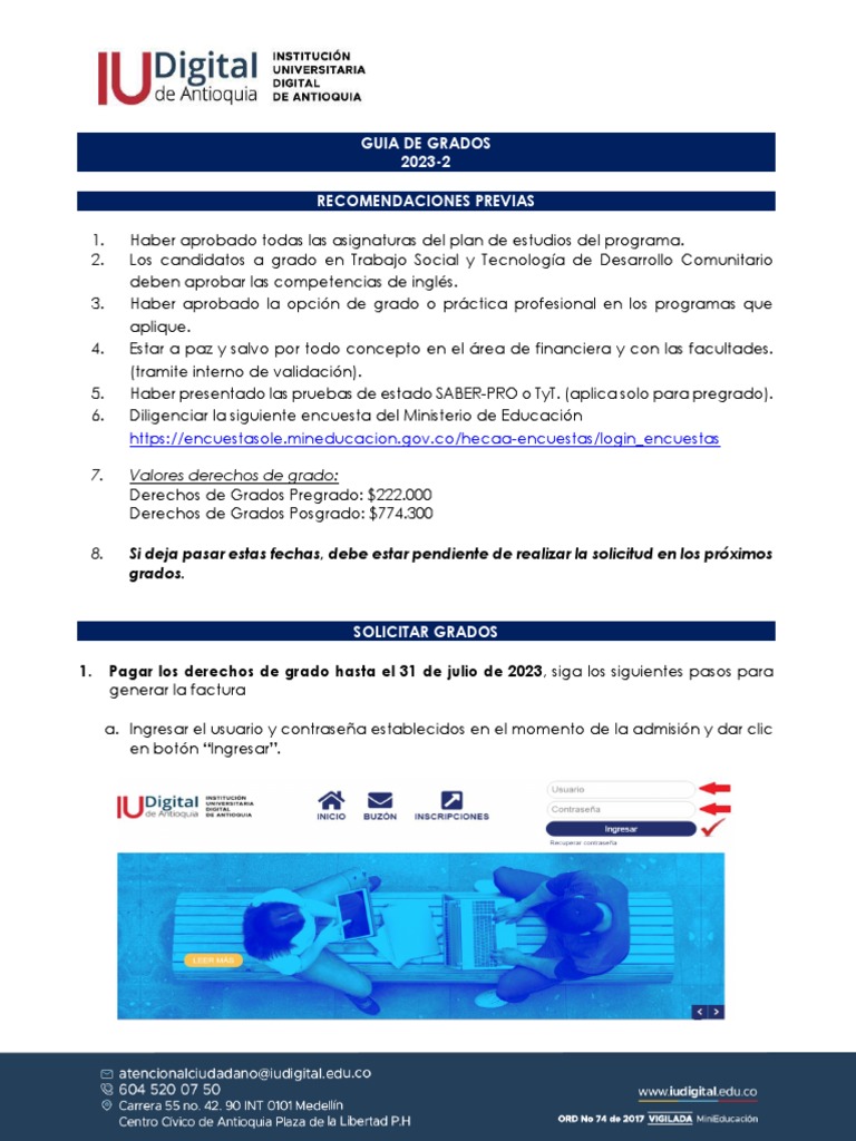 Guia Grados 2023-2 | PDF