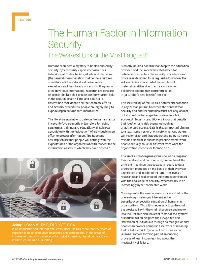 1 - The-Human-Factor-in-Information-Security_joa_Eng_1019 | PDF | Computer Security | Security