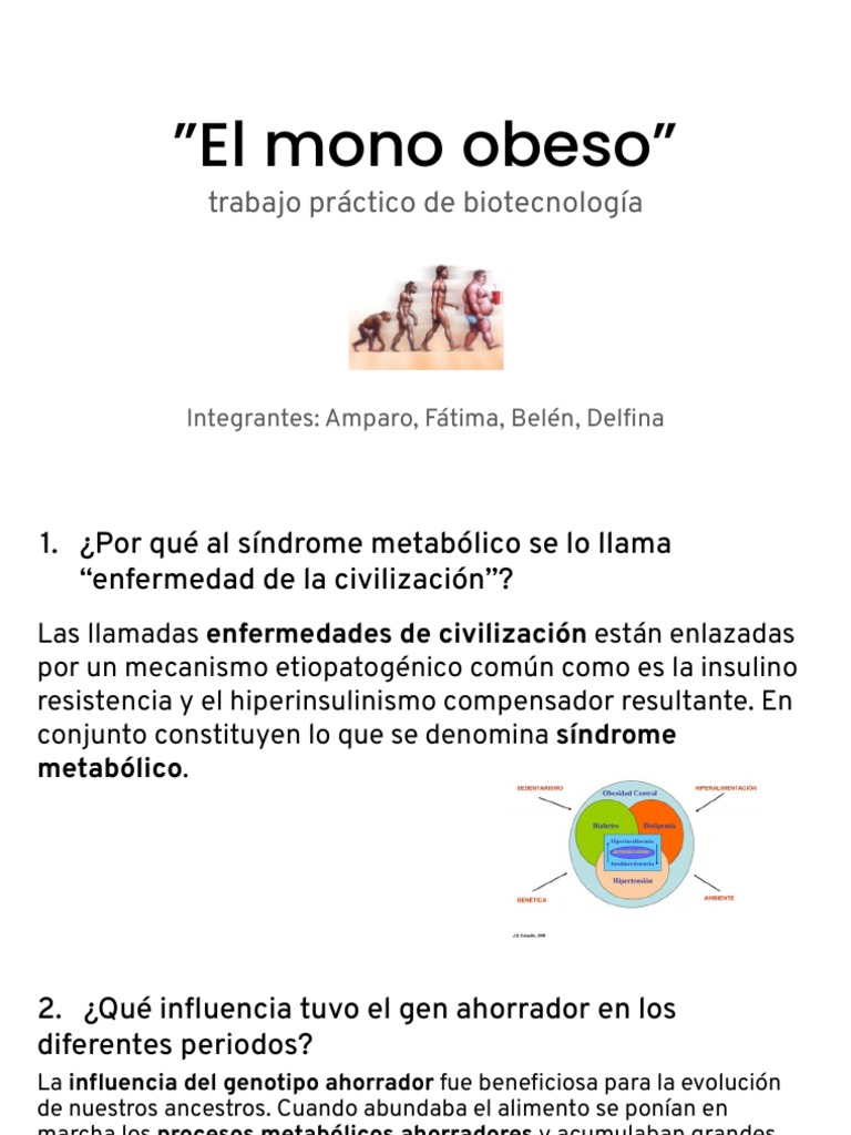 El Mono Obeso | PDF | Evolución | Metabolismo