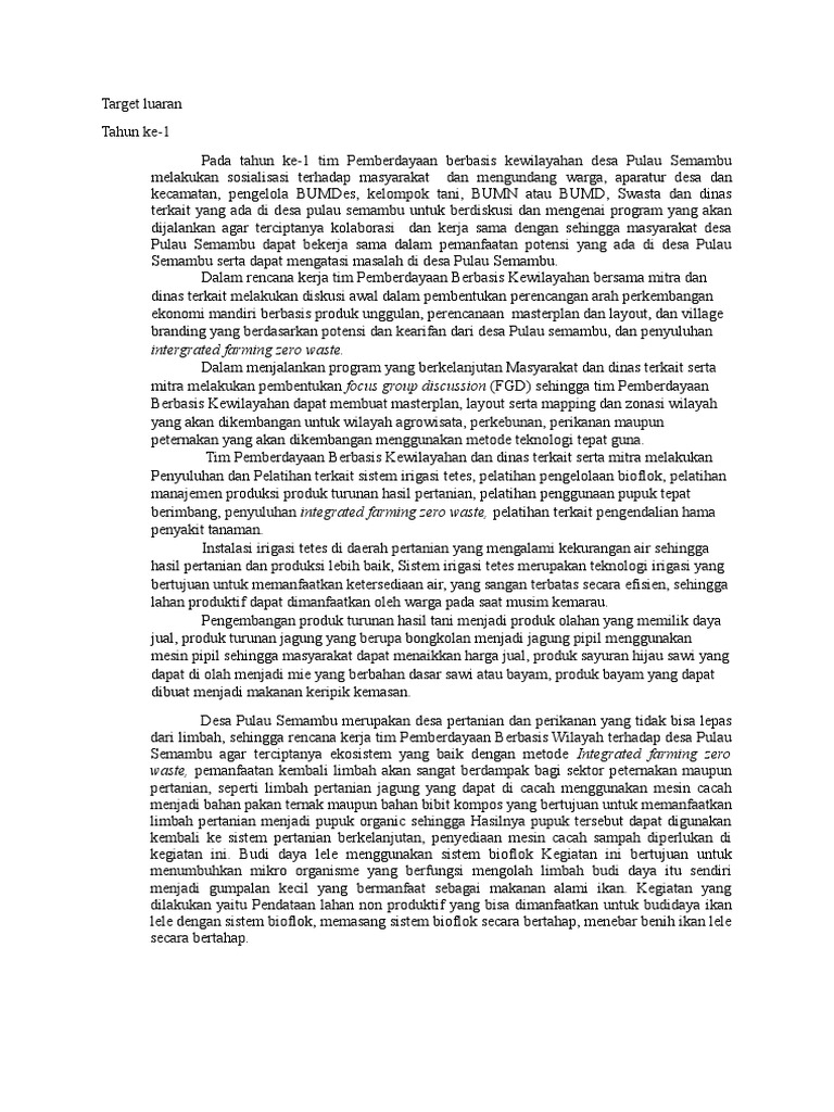 Target Luaran | PDF Target Luaran | PDF