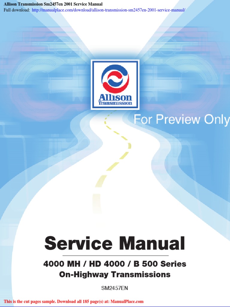 Allison Transmission Sm2457en 2001 Service Manual | PDF | Clutch ...