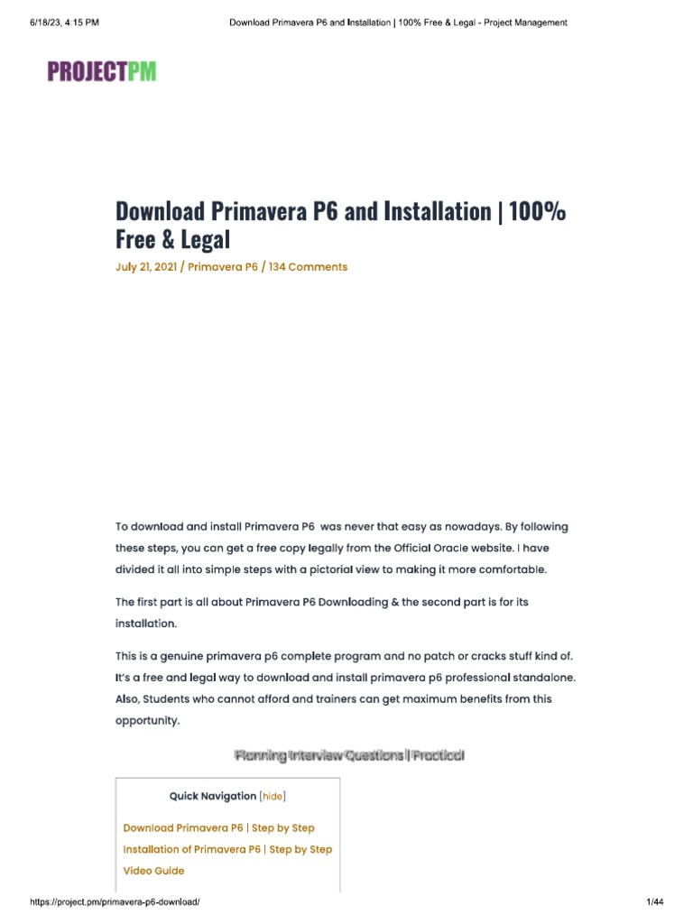 How To Configure Primavera p6 | PDF