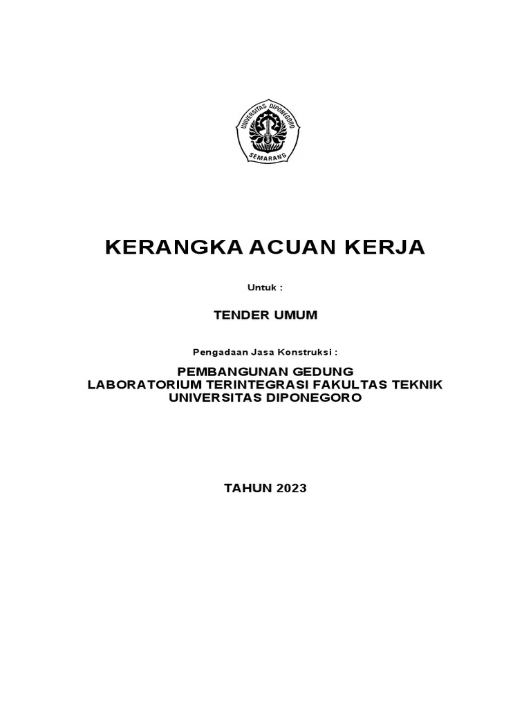 Pembangunan Gedung Laboratorium Terintegrasi | PDF