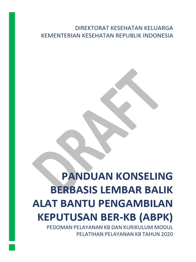 Panduan Konseling KB Berbasis ABPK | PDF | Pengelolaan Keuangan & Uang