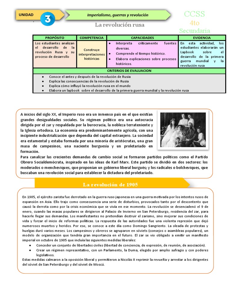 Ficha de Actividad CCSS 4°-Semana 5 | PDF
