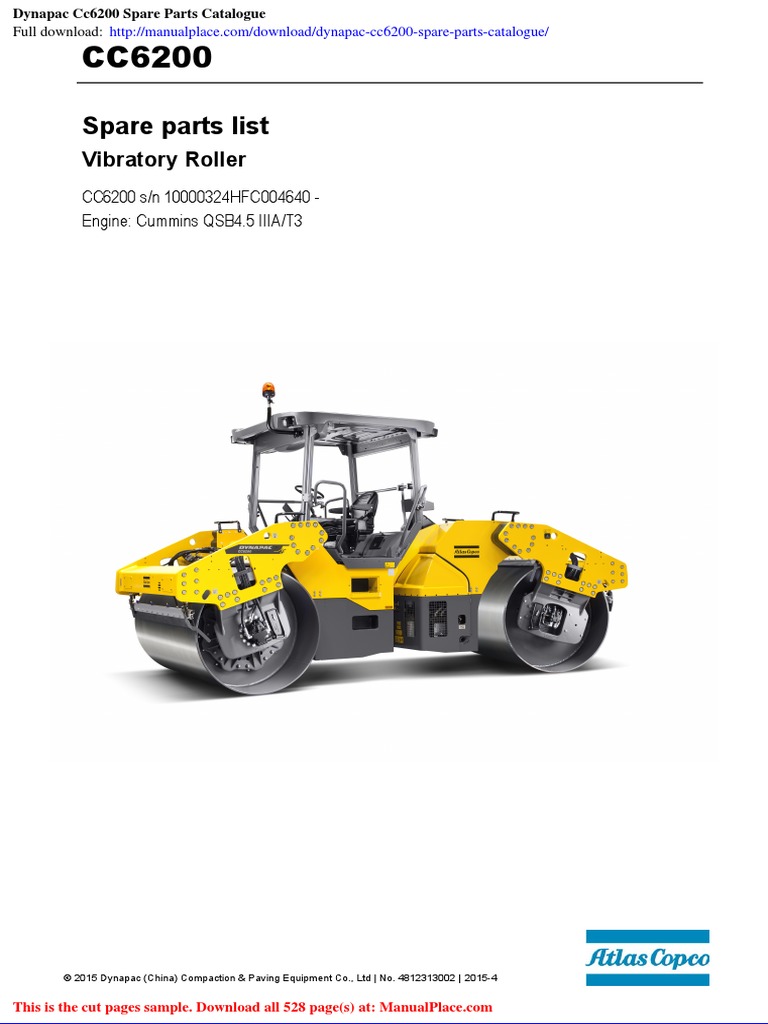 Dynapac Cc6200 Spare Parts Catalogue | PDF | Truck | Pump