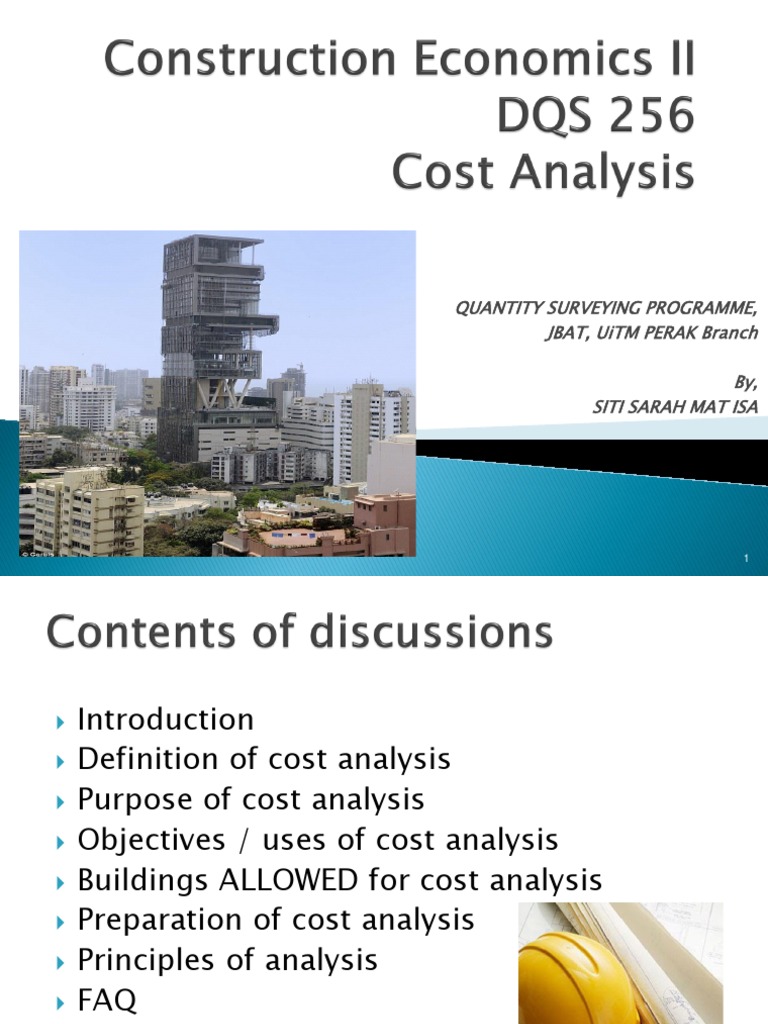 DQS256 Lecture On Cost Analysis Notes | PDF