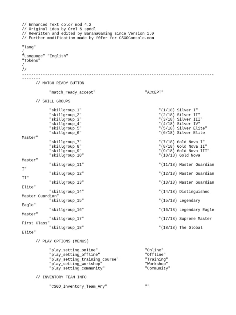 Content Csgoconsole Text Color Mod | PDF | Color