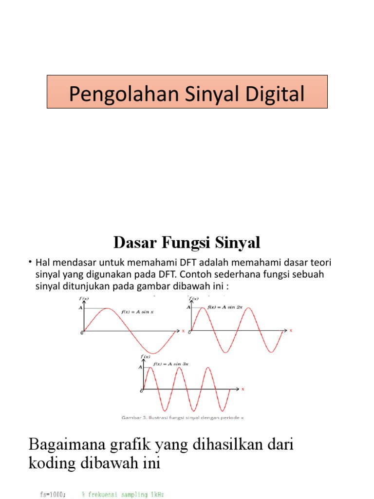 Pertemuan2 Discrete Fourier Transform (DFT) | PDF