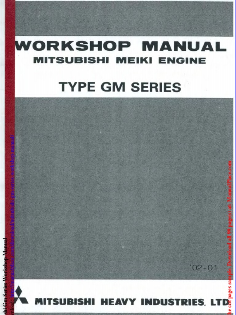 Mitsubishi GM Series Workshop Manual | PDF