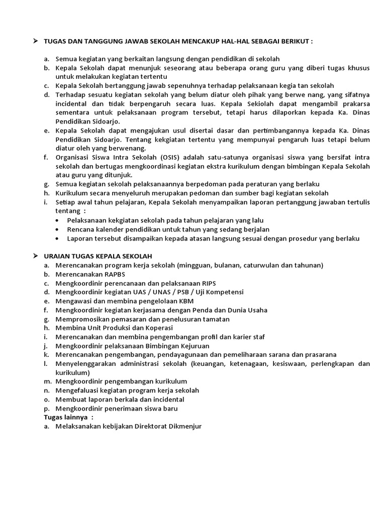 Sk. Uraian Tugas Guru-Tu 2021 | PDF | Karier & Perkembangan