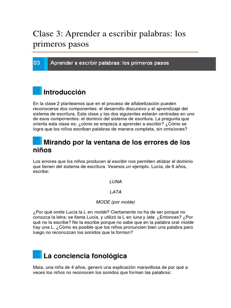 14 Clase 3 1 | PDF | Sílaba | Palabra