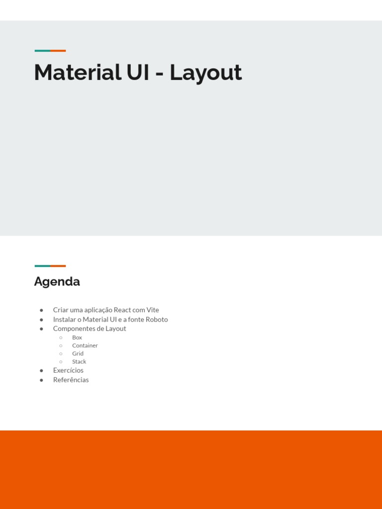Aula 5 - Material UI Layouts | PDF | Ellipsis | Software
