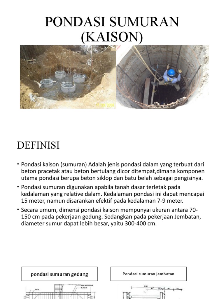Pondasi Sumuran (Kaison) | PDF