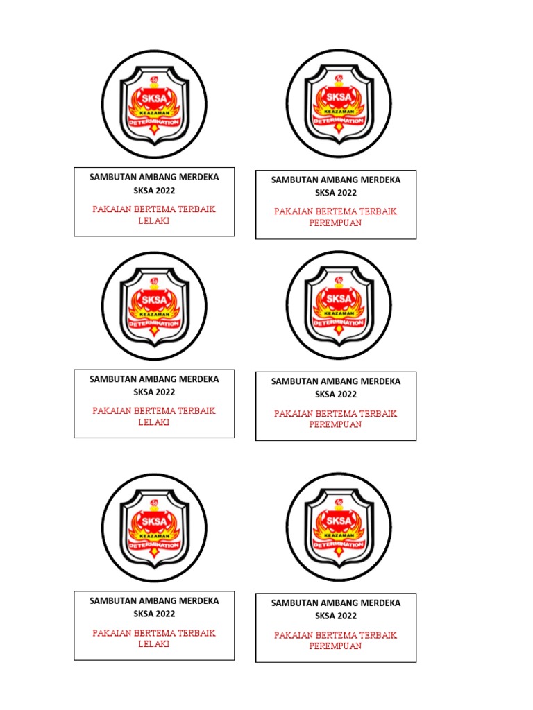 Sticker Pada Medal | PDF
