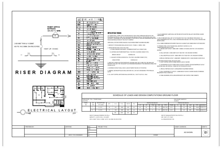 Riser Diagram: Electrical Layout | PDF | Ac Power Plugs And Sockets ...