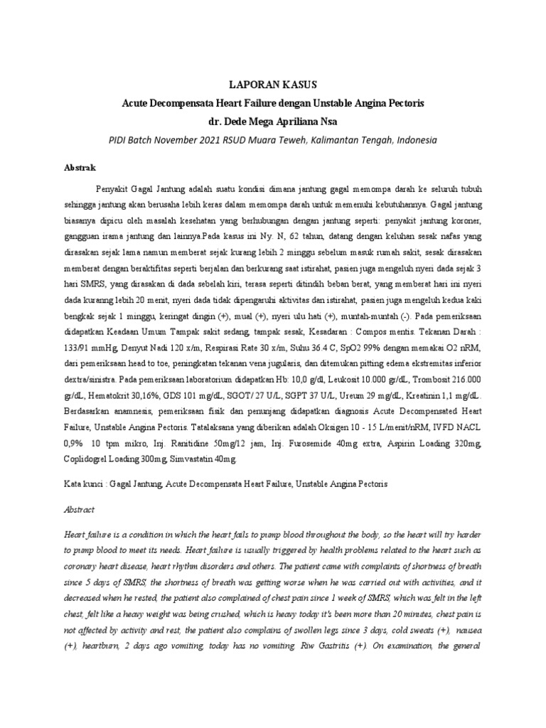 Lapsus 1 Dede Kardio | PDF